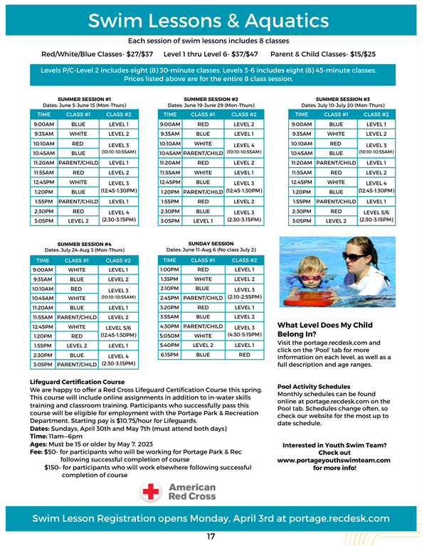Portage Park & Rec - Community Pool